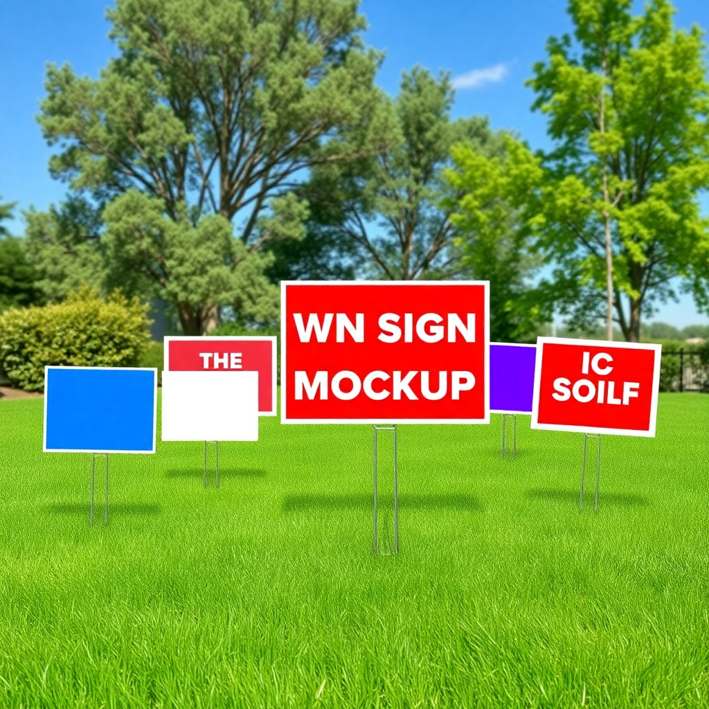 Best Lawn Sign Mockup | Vondy
