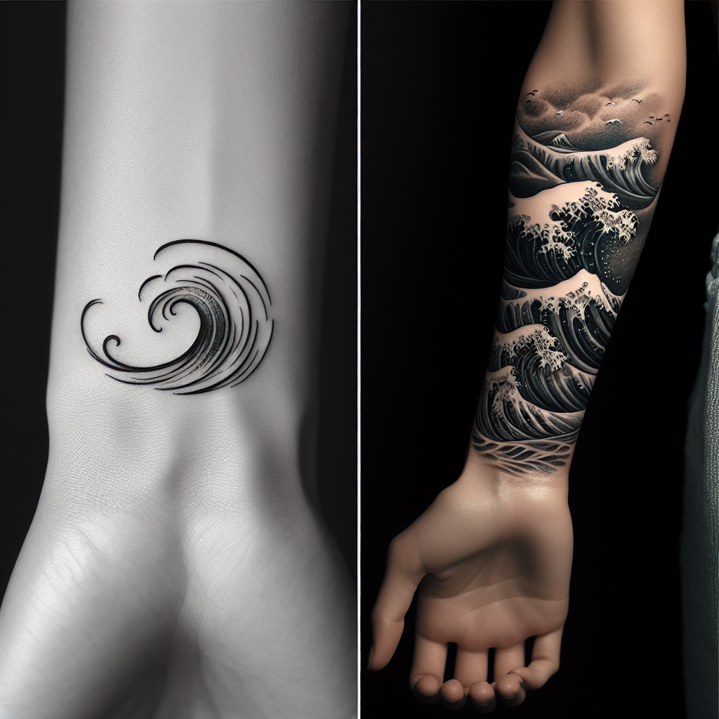 Wave Tattoo Designs For Men