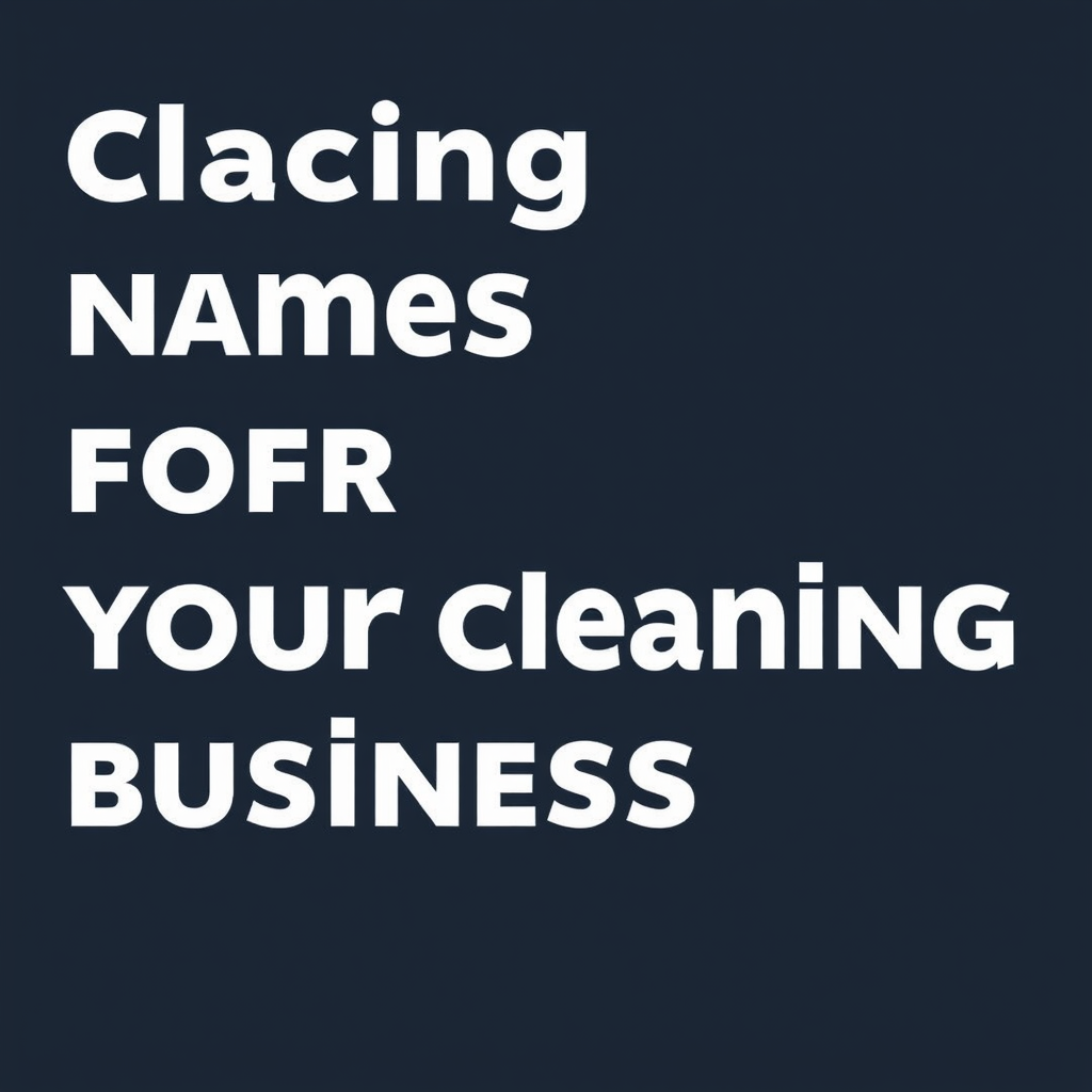 Best Cleaning Company Name Generator | Vondy