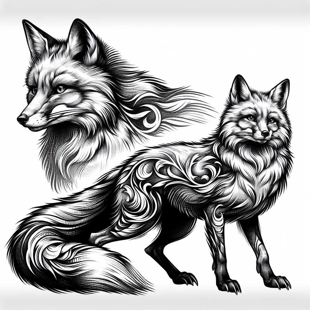 Best Sketch Fox Tattoo Generator | Vondy
