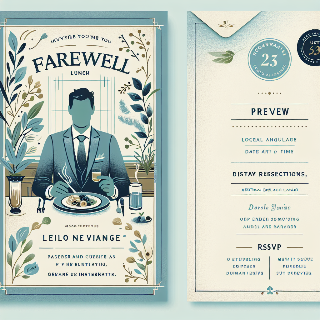 Best Farewell Lunch Email Template | Vondy