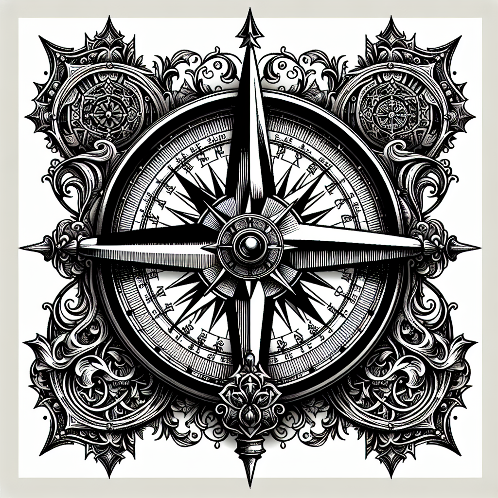 Best Gothic Compass Tattoo Generator | Vondy