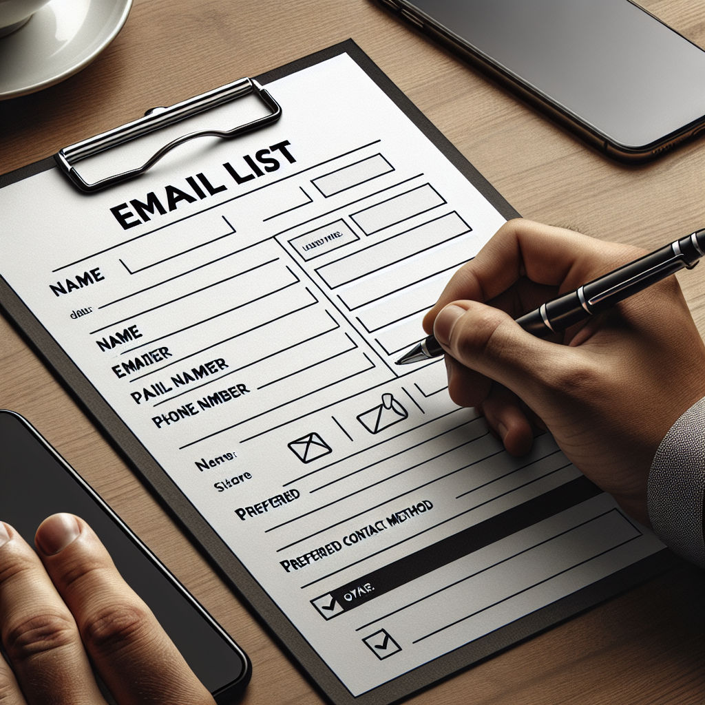 Best Email List Sign Up Sheet Template | Vondy