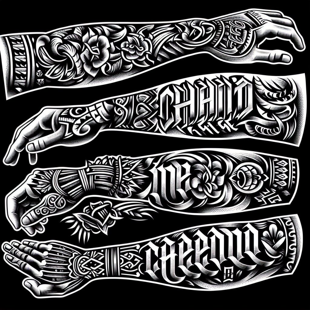 Chicano Font Tattoos