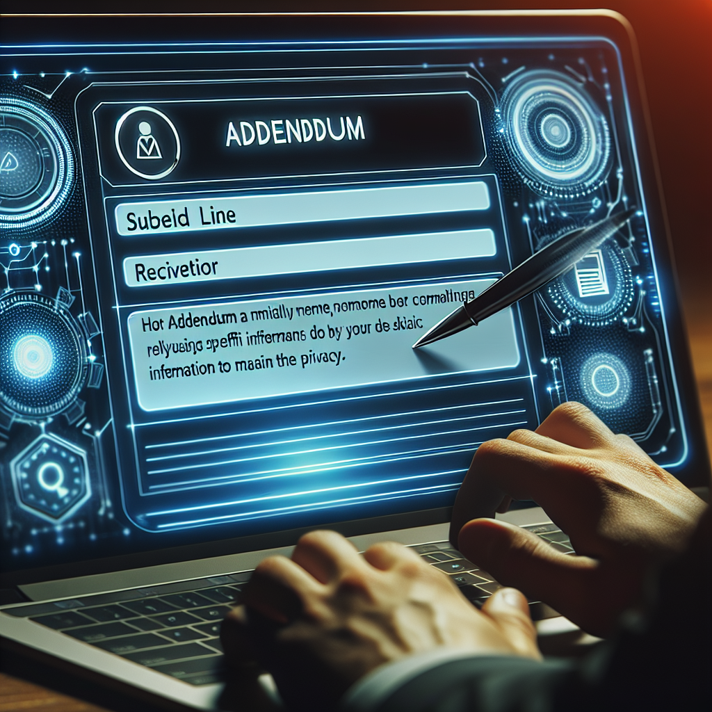 Best Addendum Email Template | Vondy