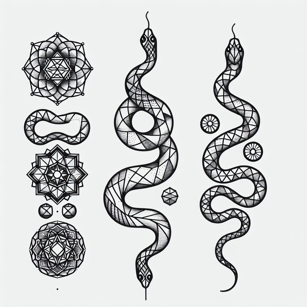 Best Geometric Snake Tattoo Generator | Vondy