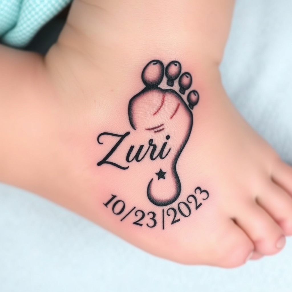 Best Baby Footprint Tattoo Ideas For Dad | Vondy
