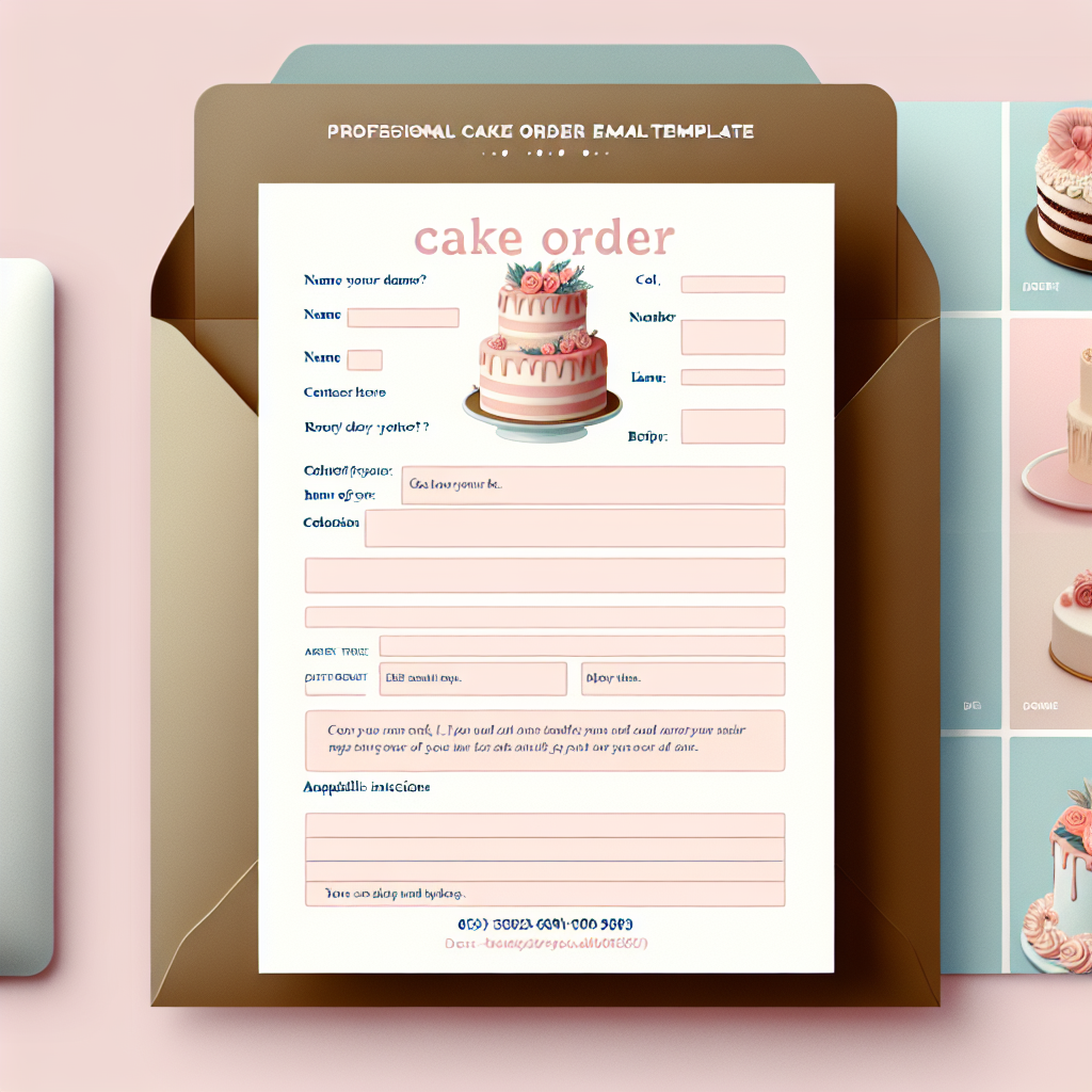 Best Cake Order Email Template | Vondy