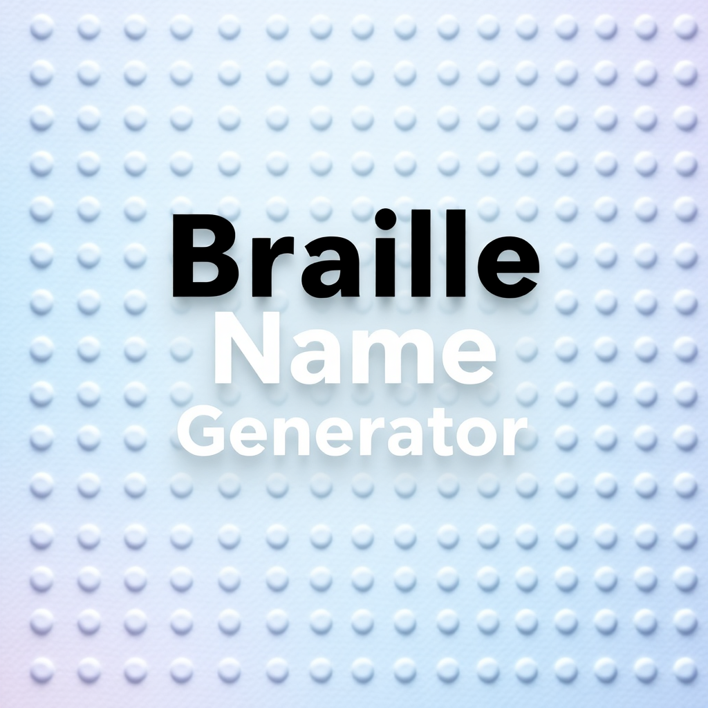 Best Braille Name Generator | Vondy