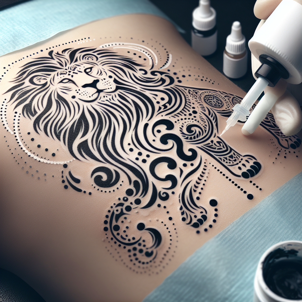 Best White Ink Lion Tattoo Generator | Vondy