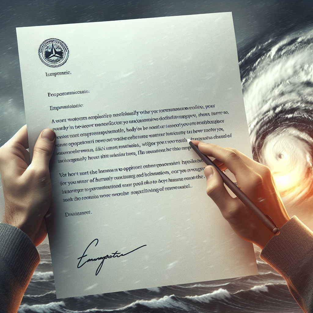 Best Hurricane Bad Weather Email Template | Vondy