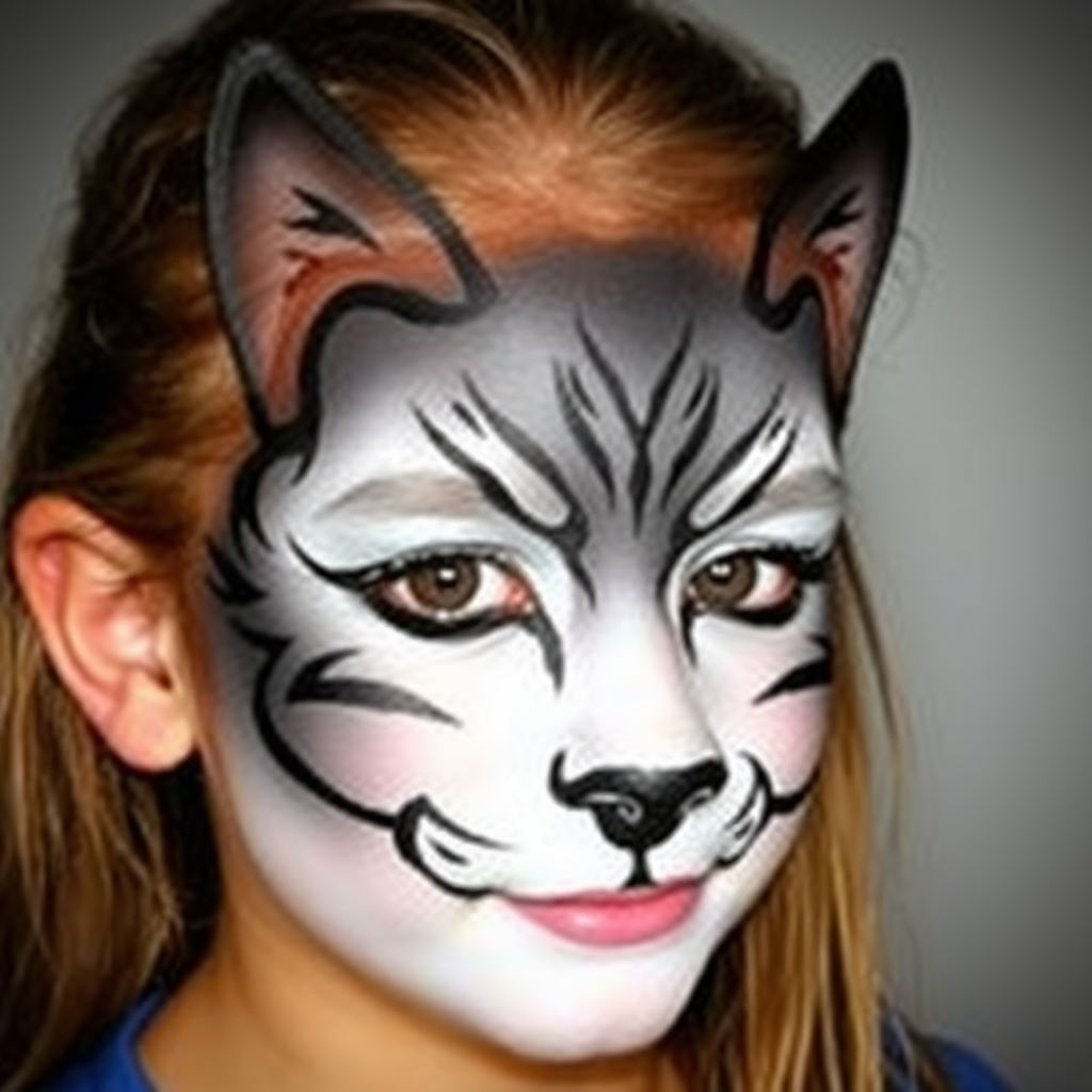 Simple Wolf Face Paint Wolfe Character Animal Face Painting Kit: