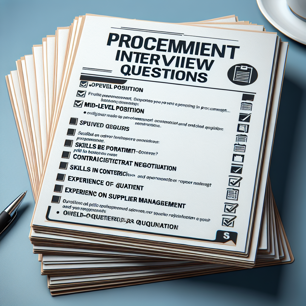 Best Procurement Interview Question Generator | Vondy