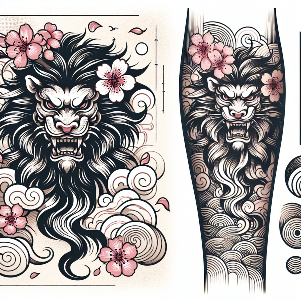 Best Neo-Japanese Lion Tattoo Generator | Vondy