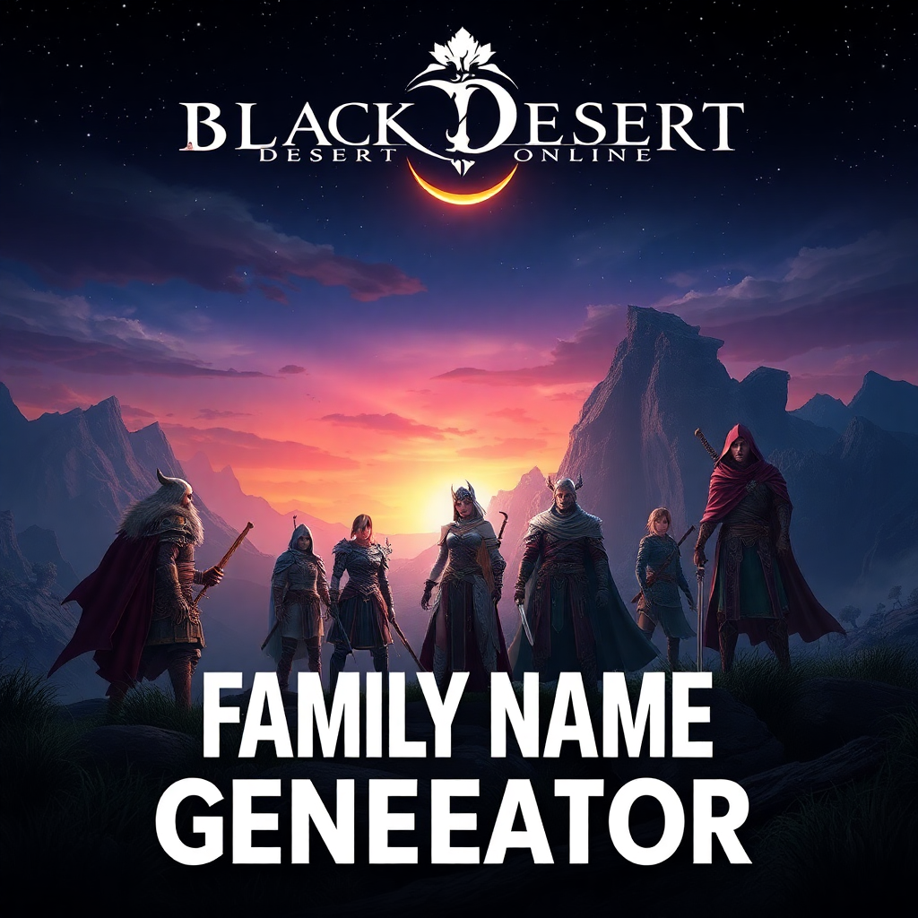 Best Black Desert Online Family Name Generator | Vondy