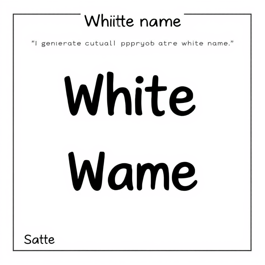 Best White Name Generator | Vondy