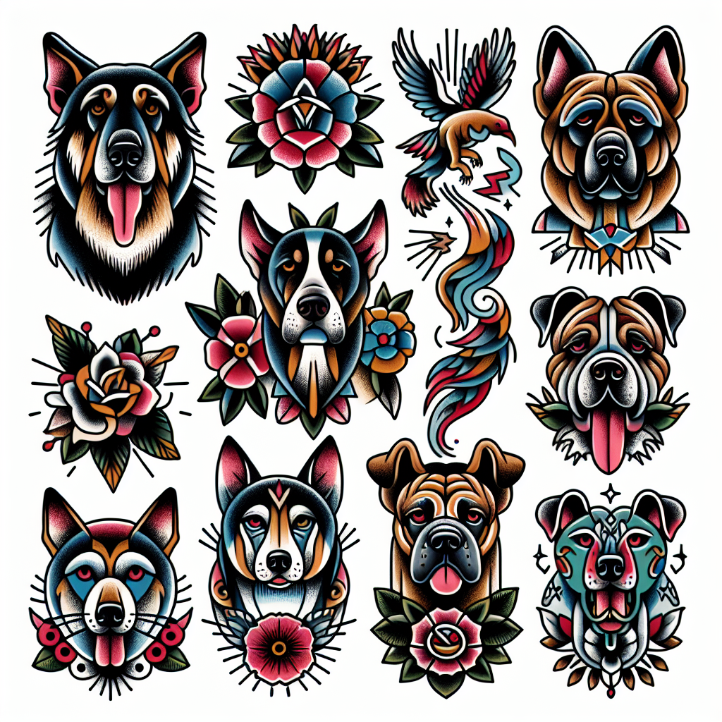 Best American Traditional Dog Tattoo Generator | Vondy