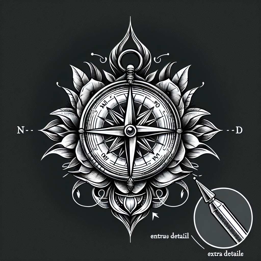 Best Portrait Compass Tattoo Generator | Vondy