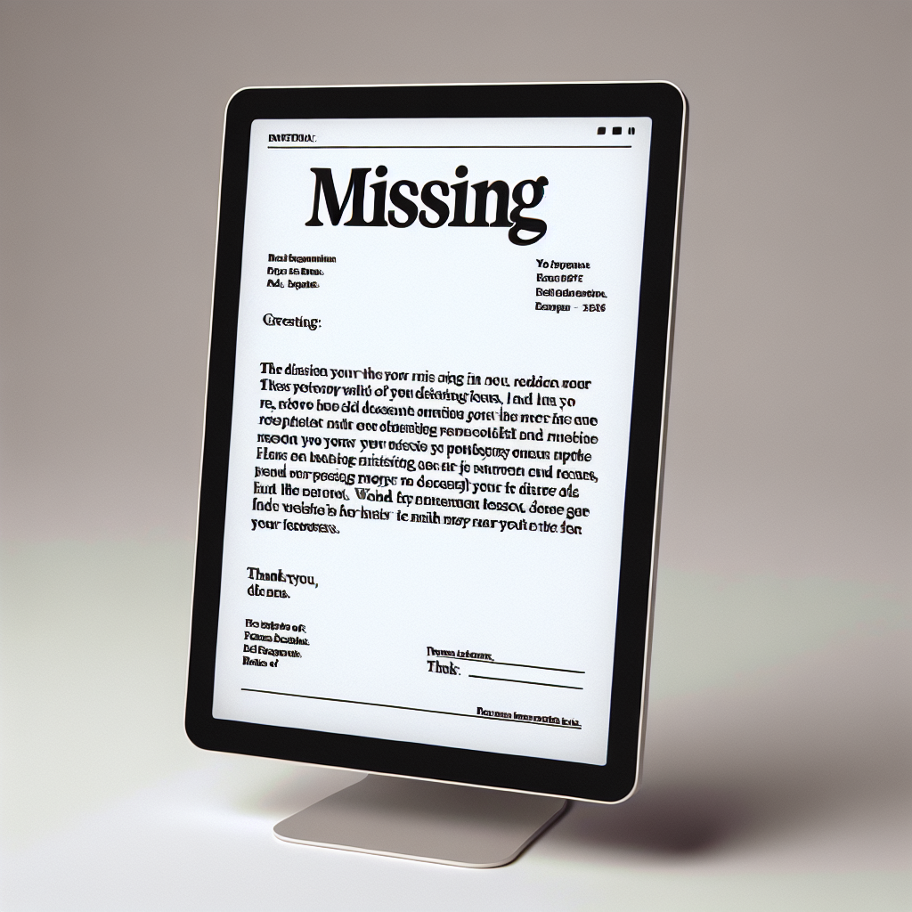 Best Missing Documents Email Template | Vondy