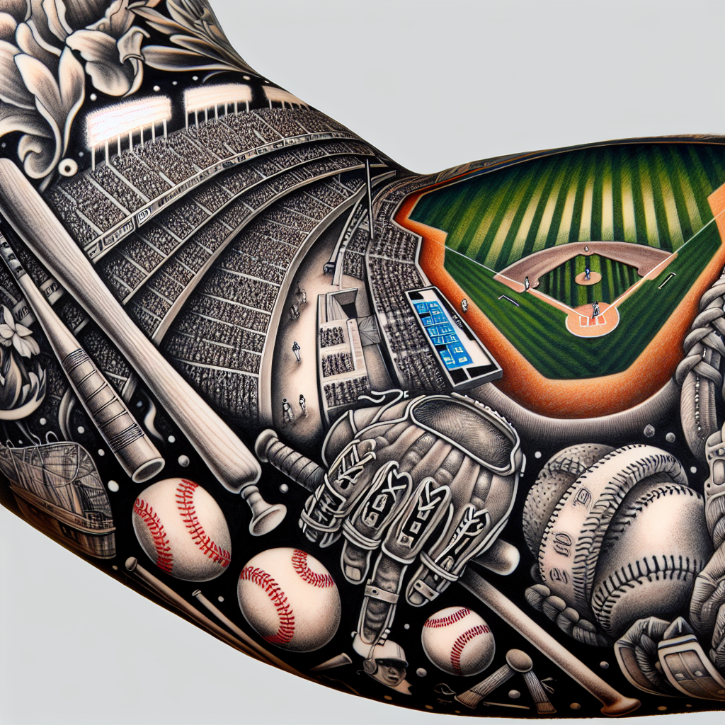 Realistic Baseball Tattoos