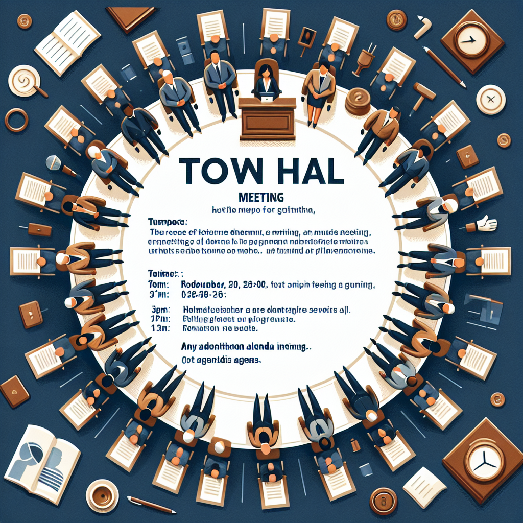 Best Town Hall Meeting Invite Email Template | Vondy