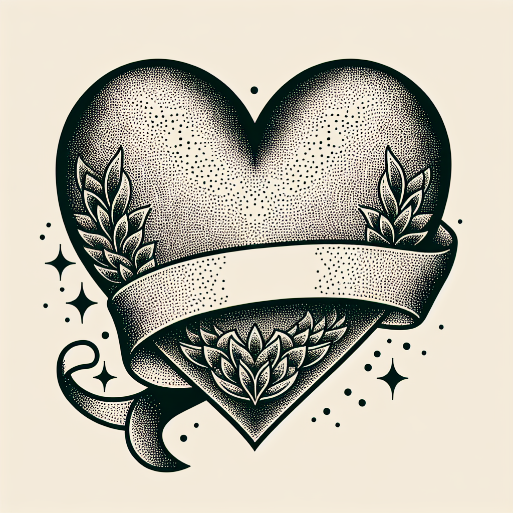 Best Stipple Heart Tattoo Generator | Vondy