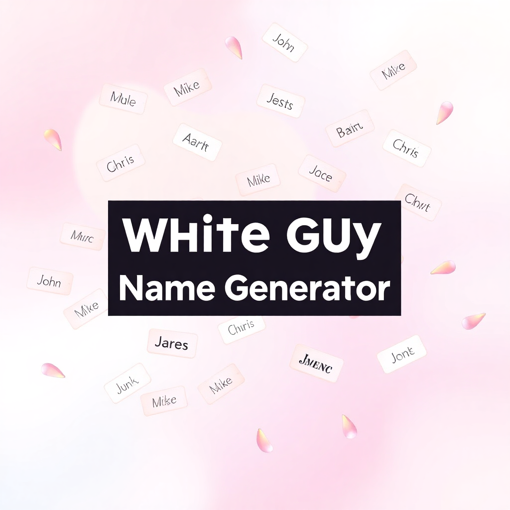 Best Random White Guy Name Generator | Vondy