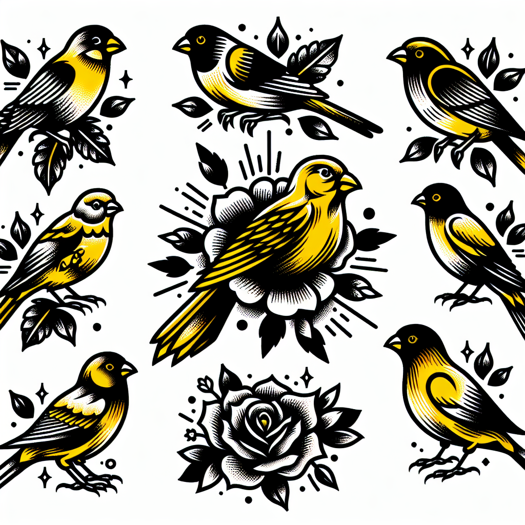 Canary tattoo - Bronctattooaus.com