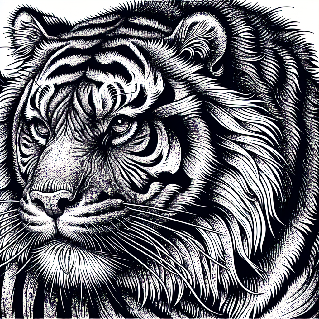 Best Stipple Tiger Tattoo Generator | Vondy