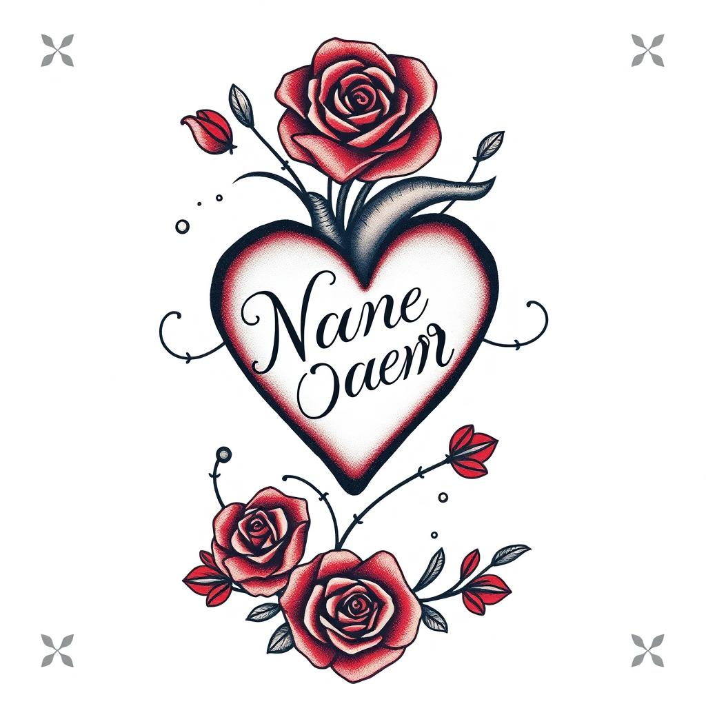 Best Name Heart Tattoo Generator | Vondy