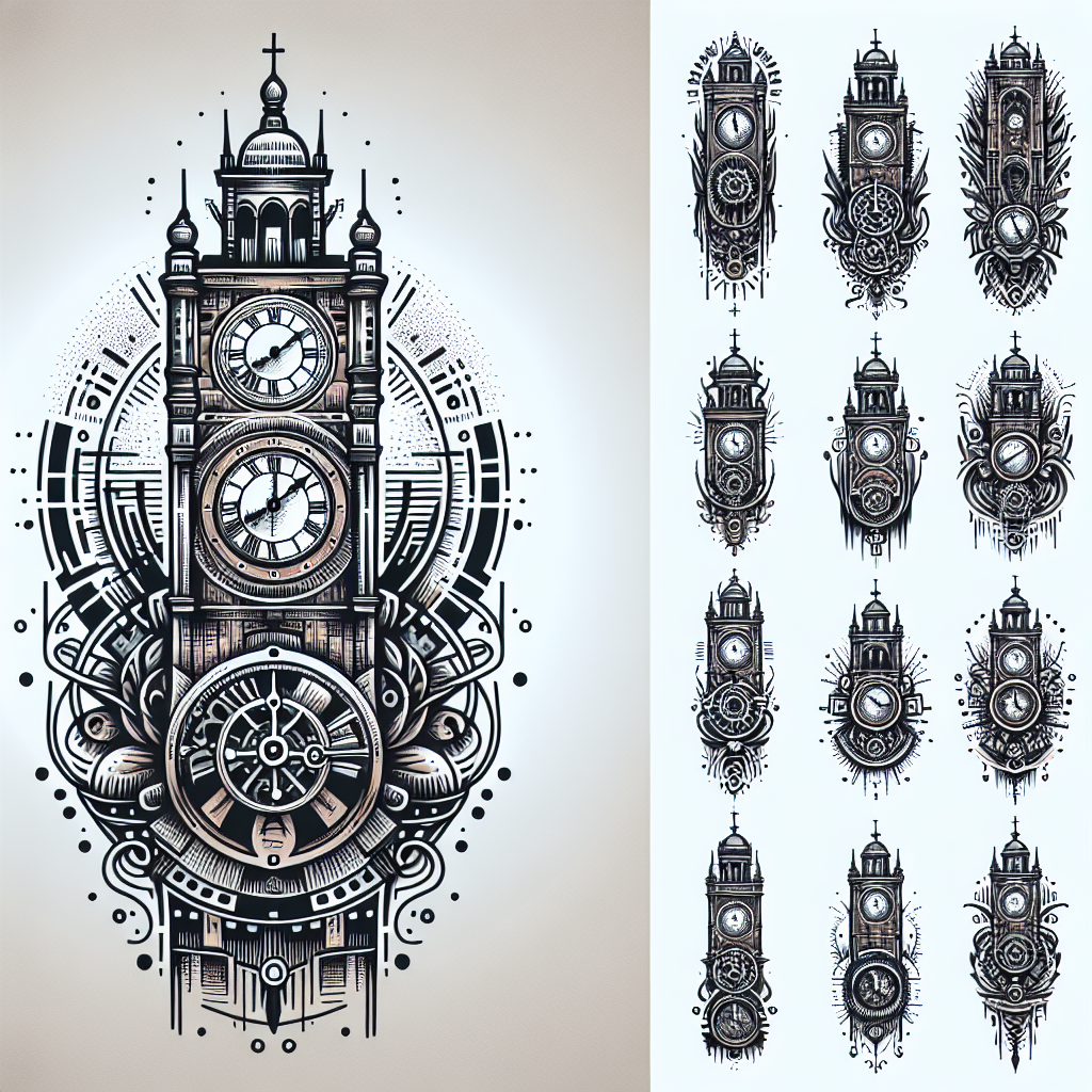 Tower Clock Tattoos