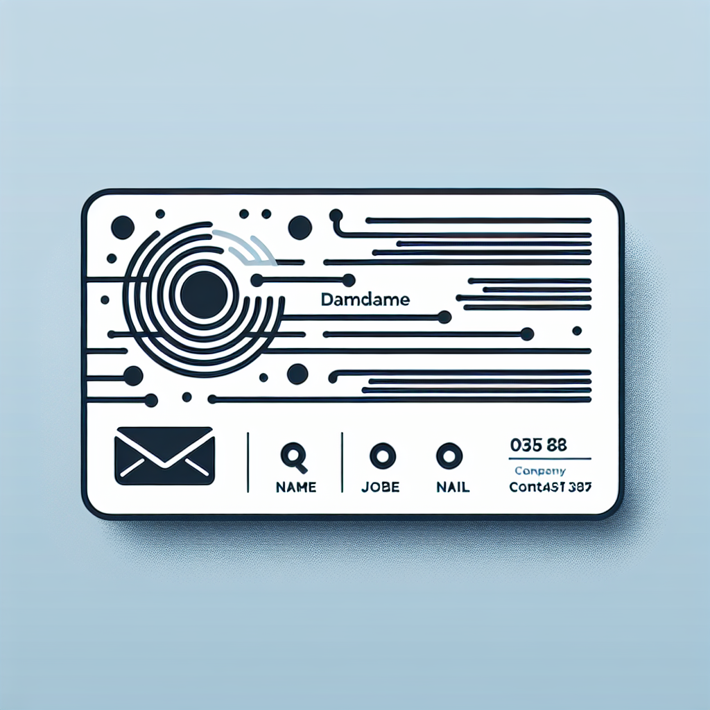 Best Email Signature Card Template | Vondy