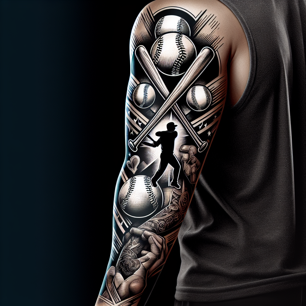Realistic Baseball Tattoos