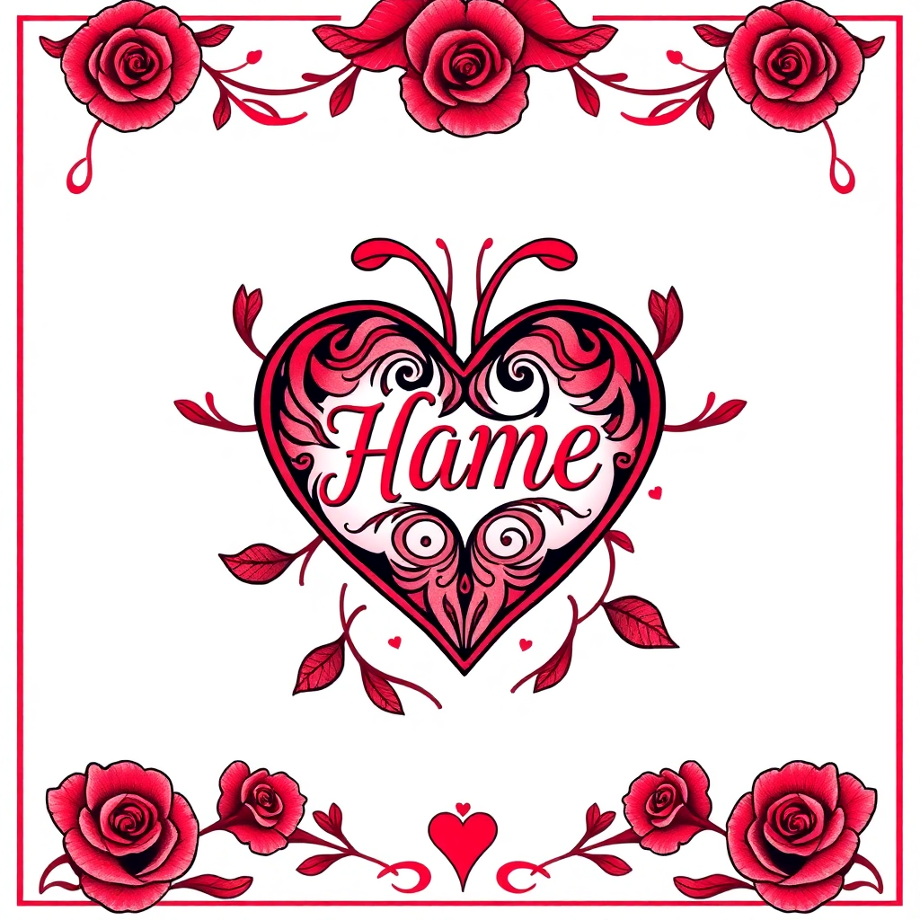 Best Heart Shaped Name Tattoo Generator | Vondy