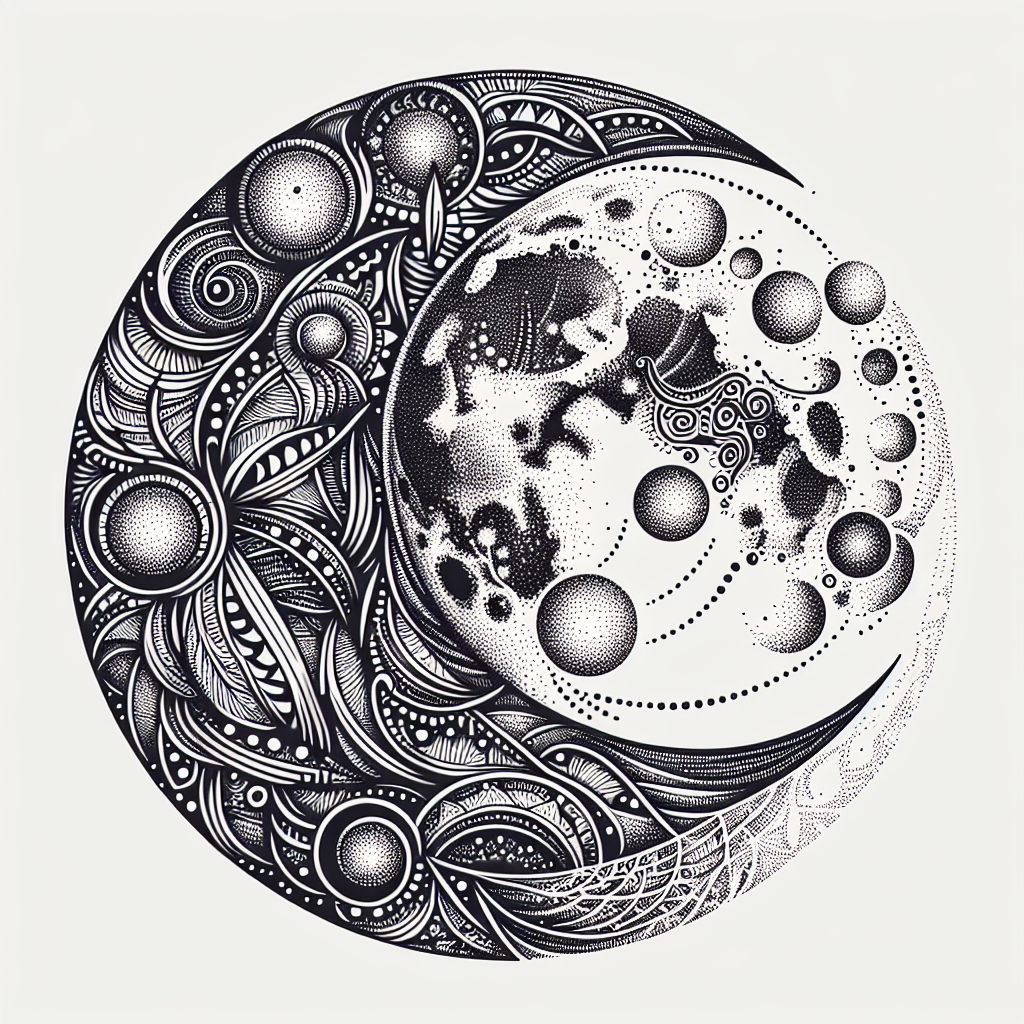 Best Dotwork Moon Tattoo Generator | Vondy