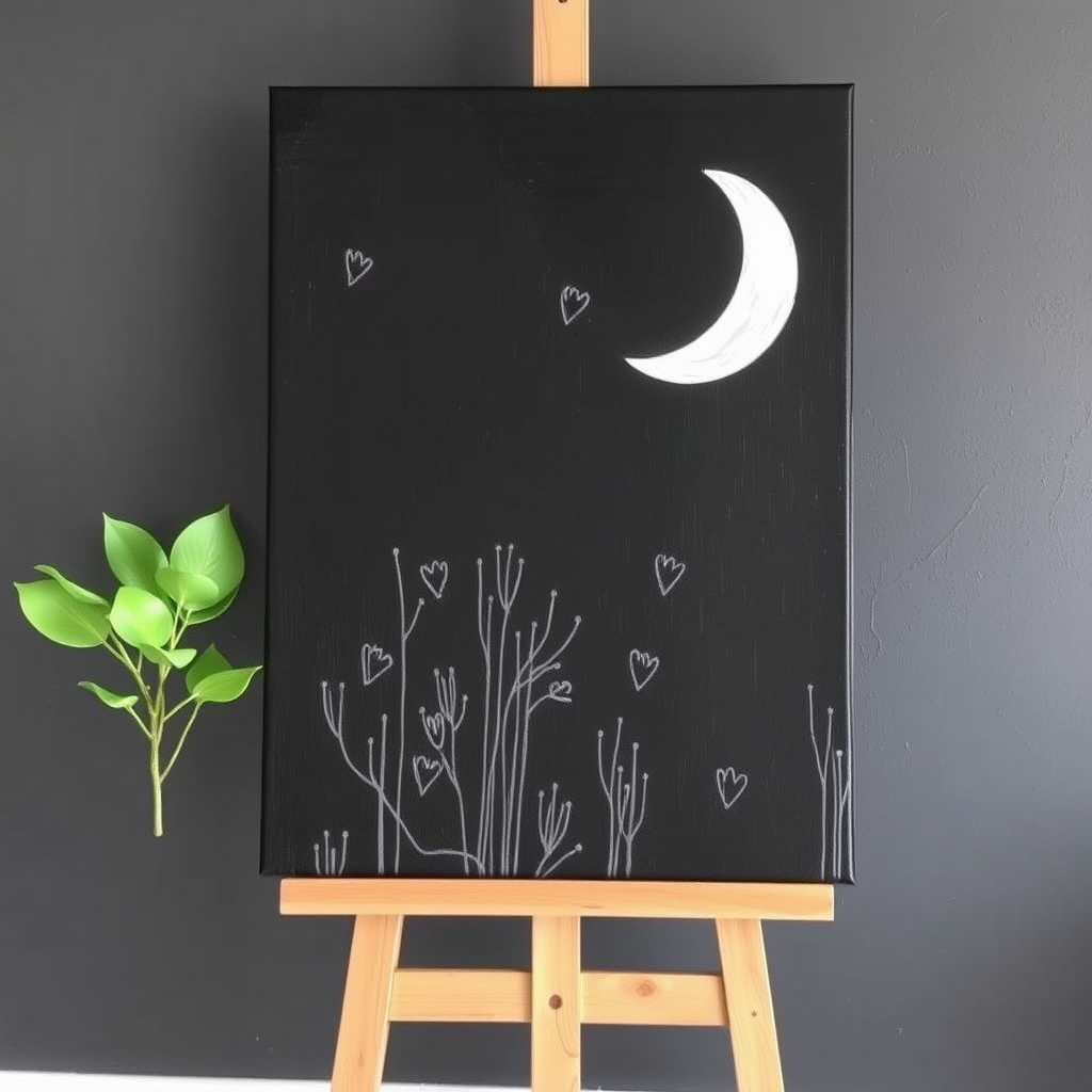 Best Beginner Black Canvas Painting Ideas | Vondy