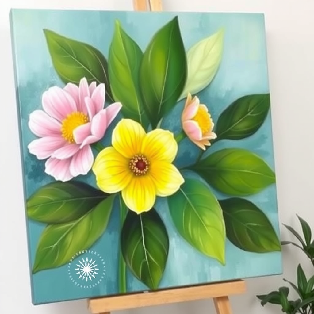 Flower Canvas Painting Ideas