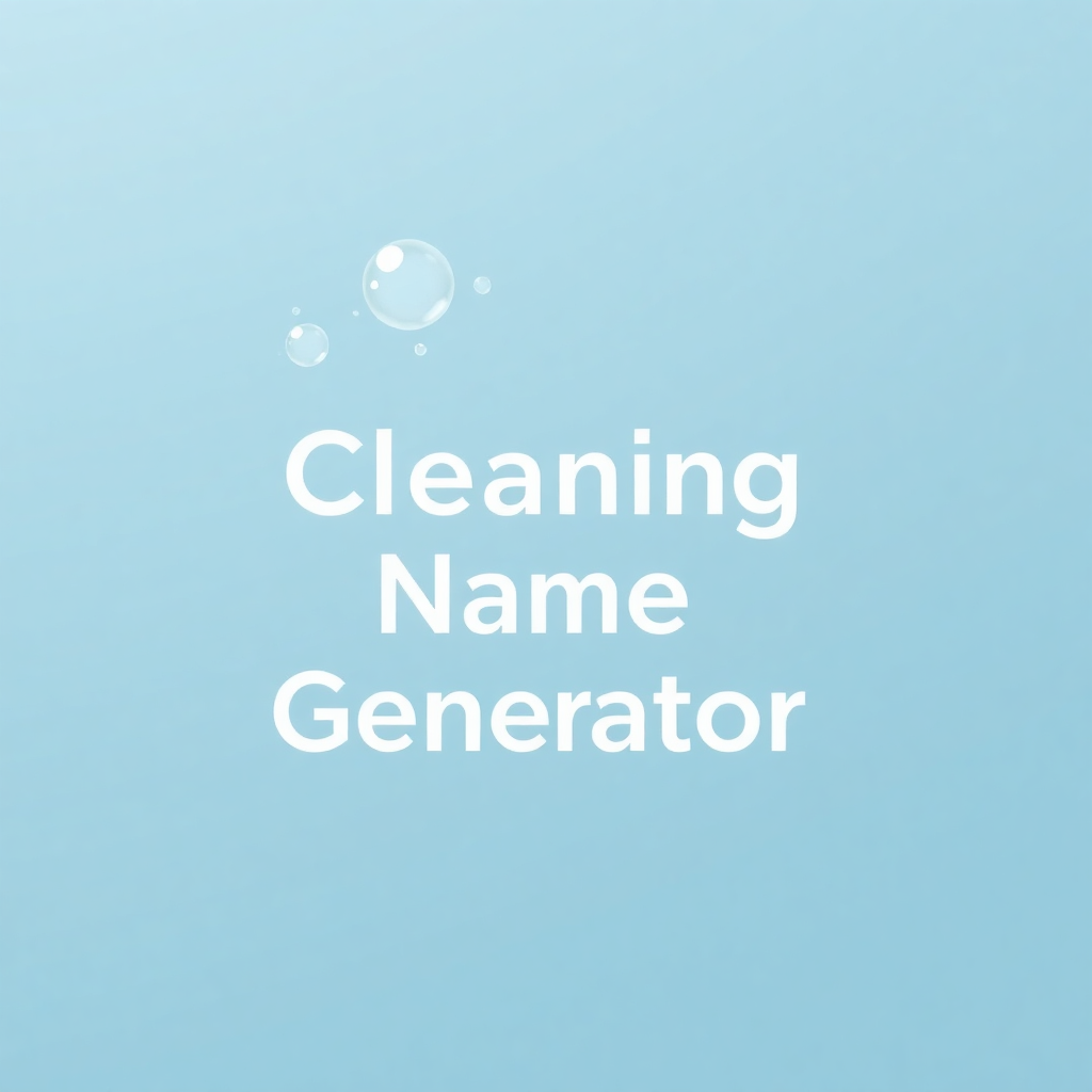 Best Cleaning Name Generator | Vondy