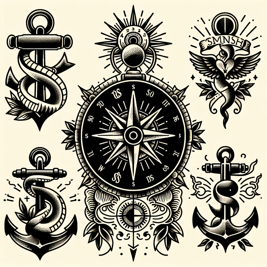 Best Neo-Traditional Compass Tattoo Generator | Vondy