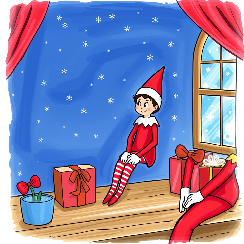 Elf on the shelf drawing store