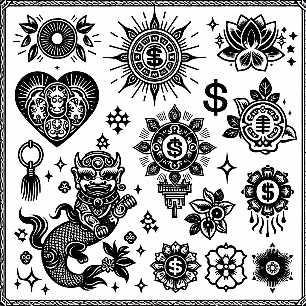 Prosperity Symbol Tattoos Happiness Tattoo Etsy