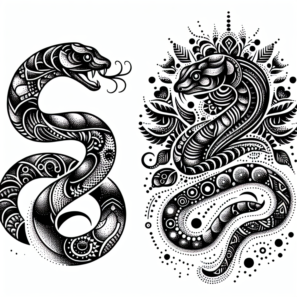 Best Dotwork Snake Tattoo Generator | Vondy