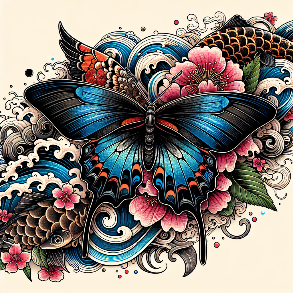 Best Neo-Japanese Butterfly Tattoo Generator | Vondy