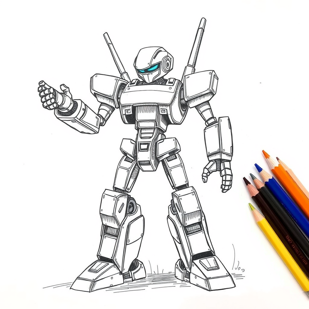 Cool Robot Drawings Cool Robot Drawings