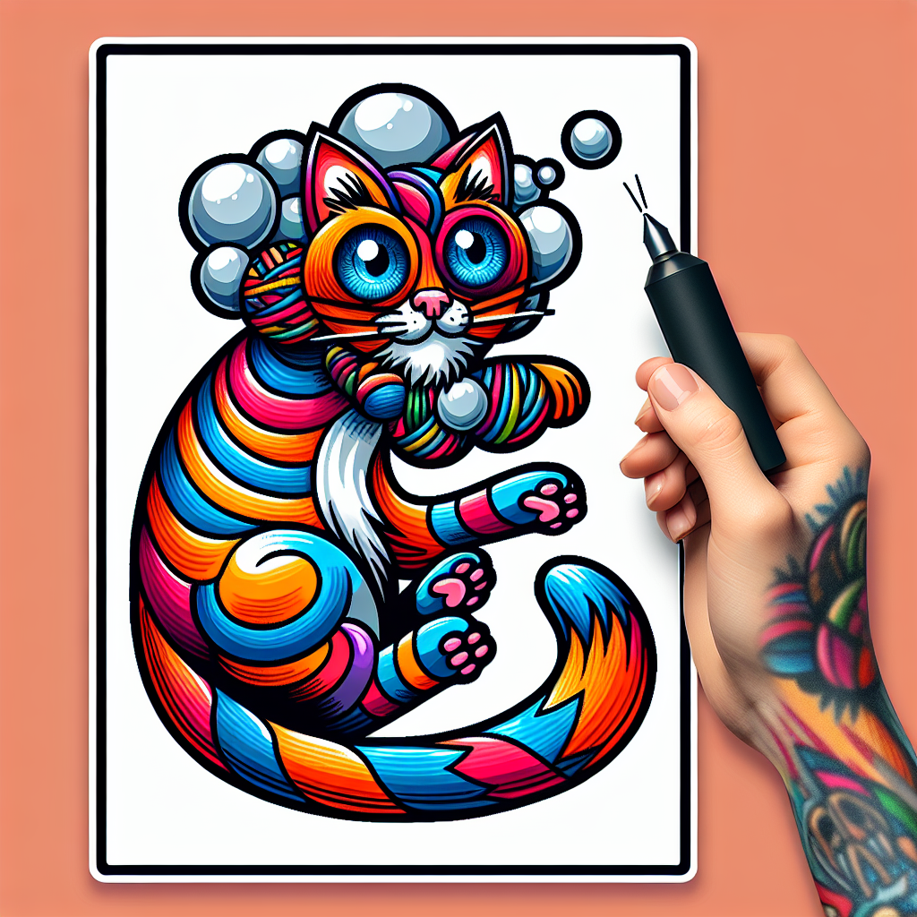 Best New School Cat Tattoo Generator | Vondy