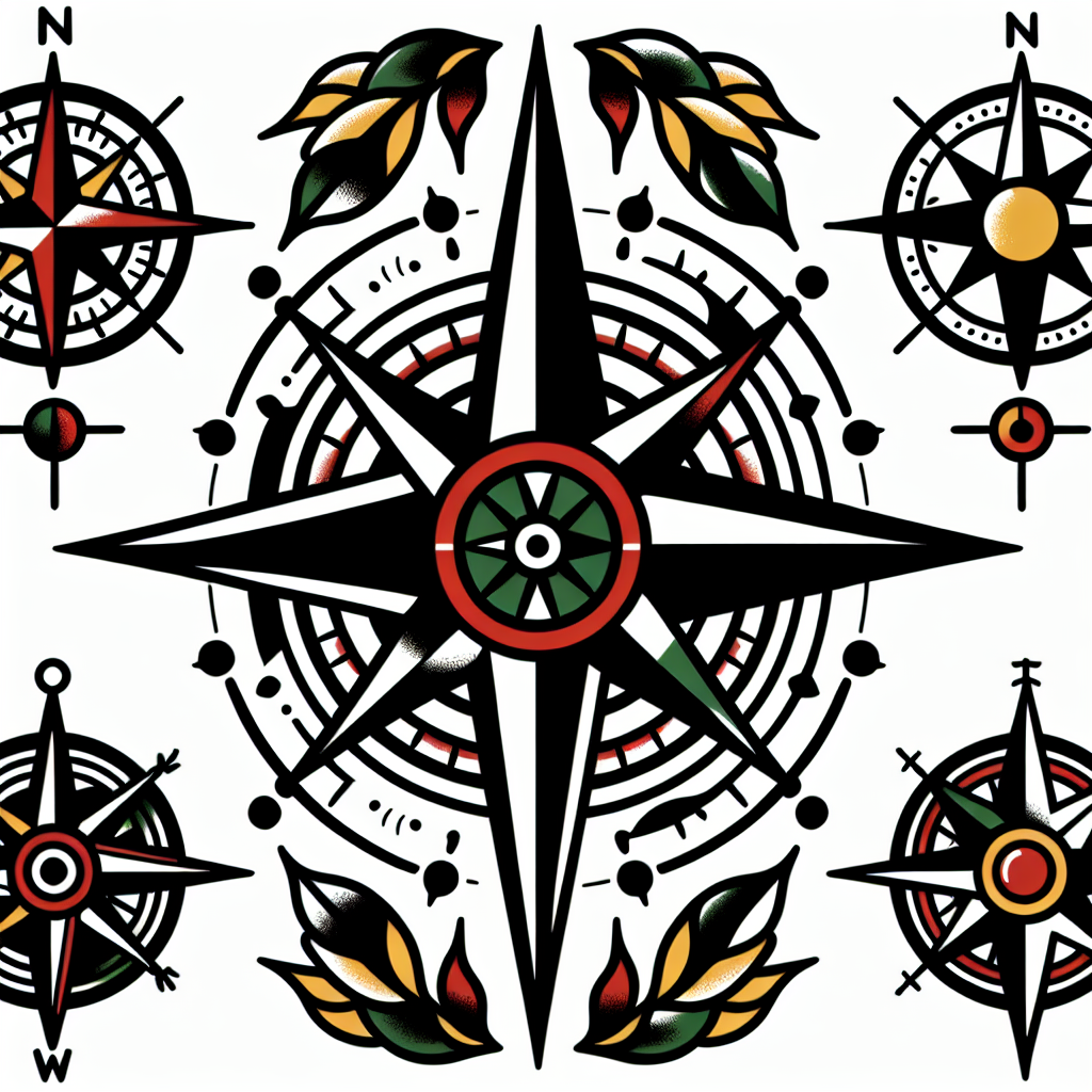 Best American Traditional Compass Tattoo Generator | Vondy