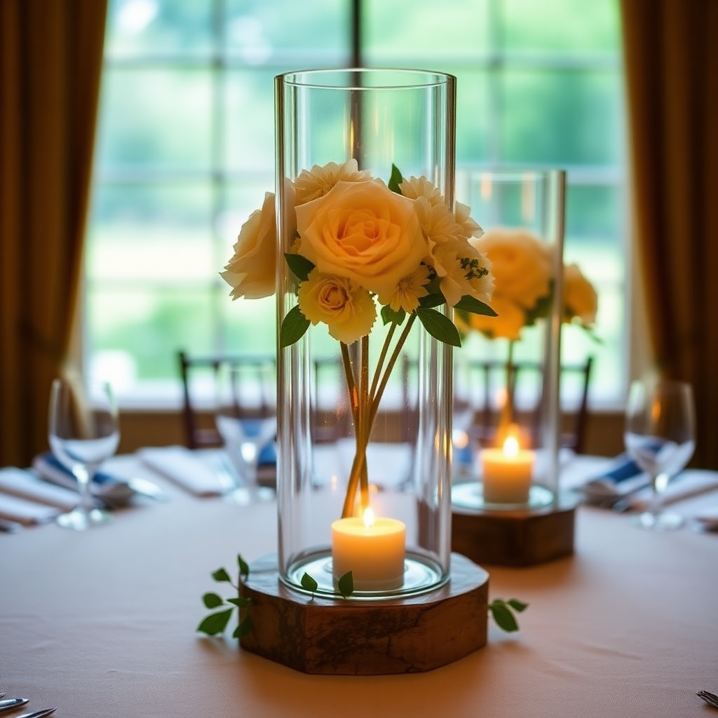 Best Hurricane Vase Wedding Centerpiece Ideas | Vondy