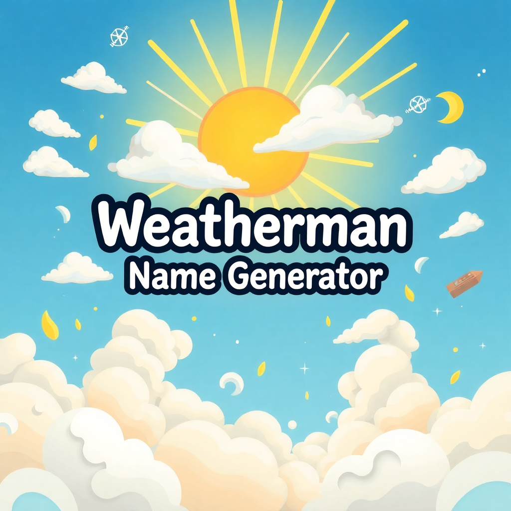 Best Weatherman Name Generator | Vondy