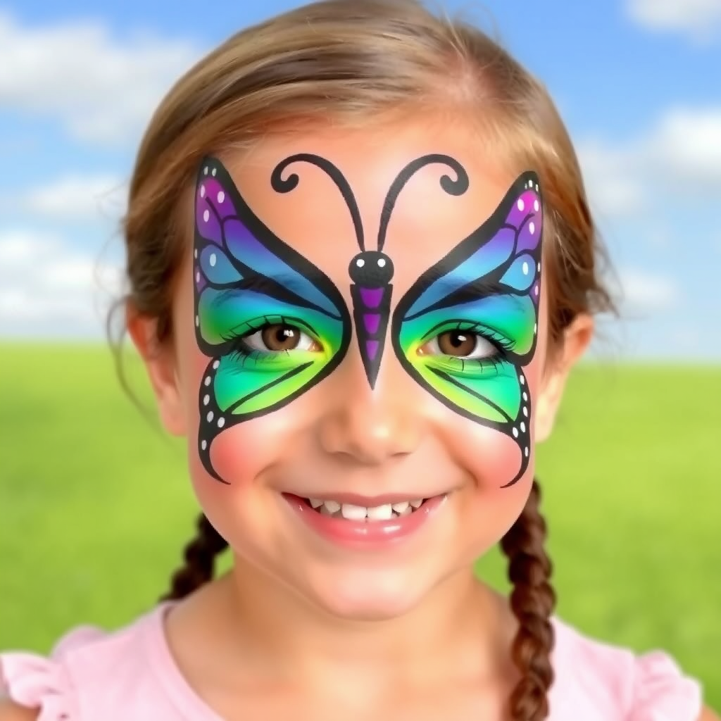 Easy Butterfly Face Painting For Girls