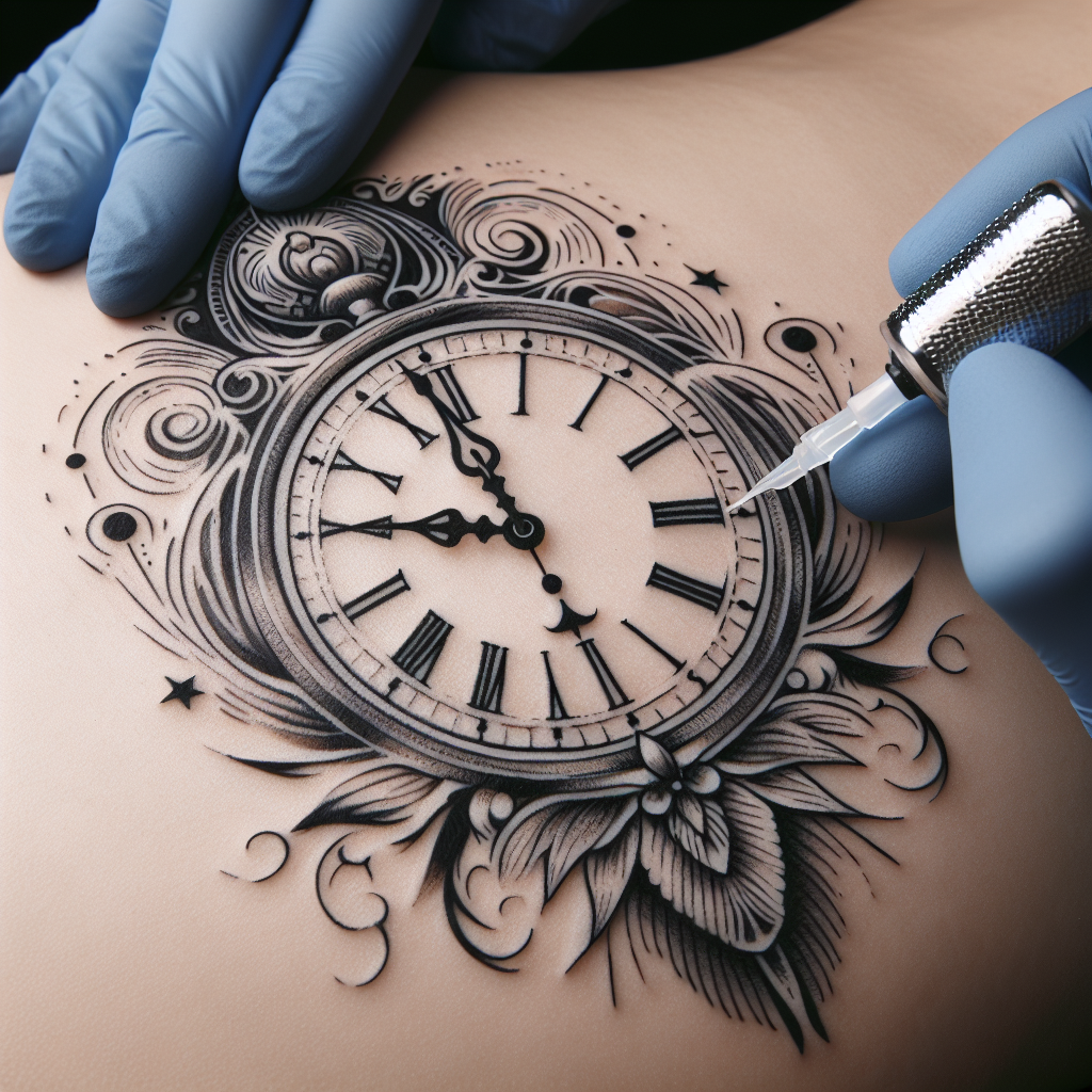 Best White Ink Clock Tattoo Generator | Vondy